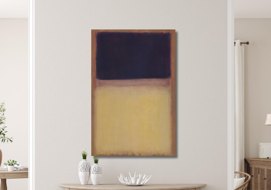 Mark Rothko Black and Beige Oil Painting Print Art, Mark Rothko ...
