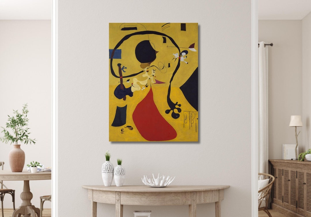 Joan Miro Dutch Interior 1928 Oil Painting Print, Joan Miro Exhibition ...