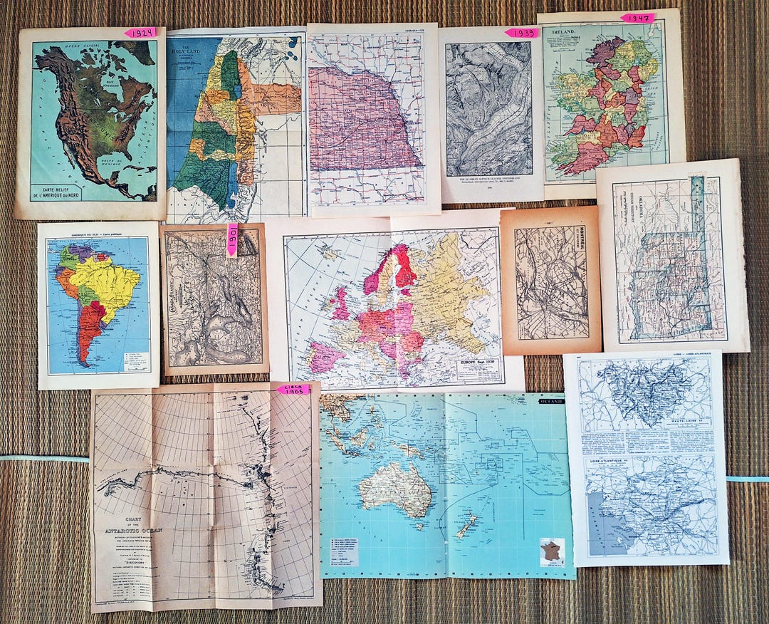Various Old Maps - Etsy