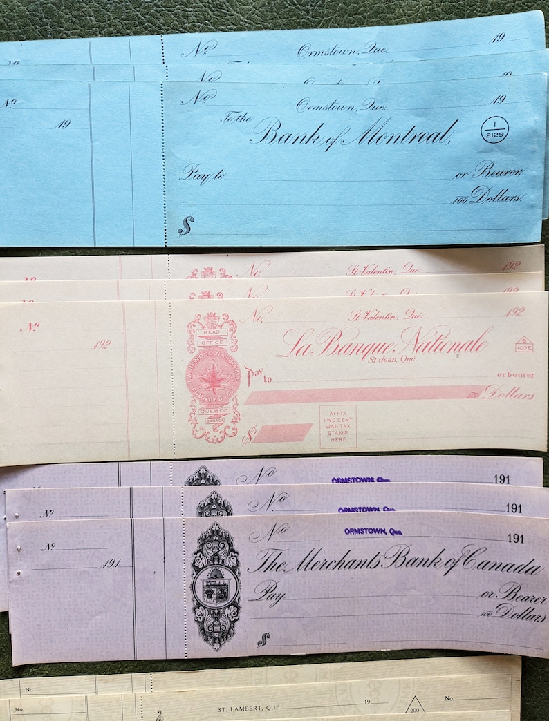 Antique Blank Checks - Etsy
