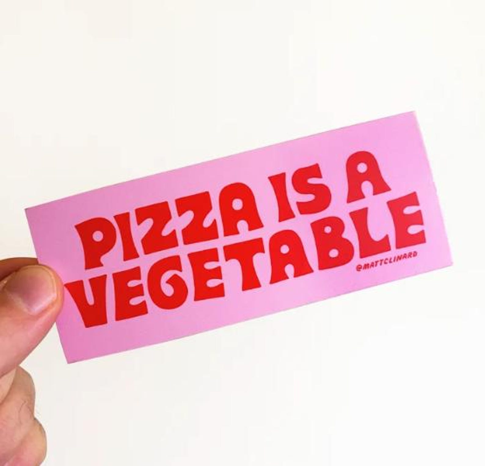 Pizza is a Vegetable Bumper Sticker Food Decal - Etsy