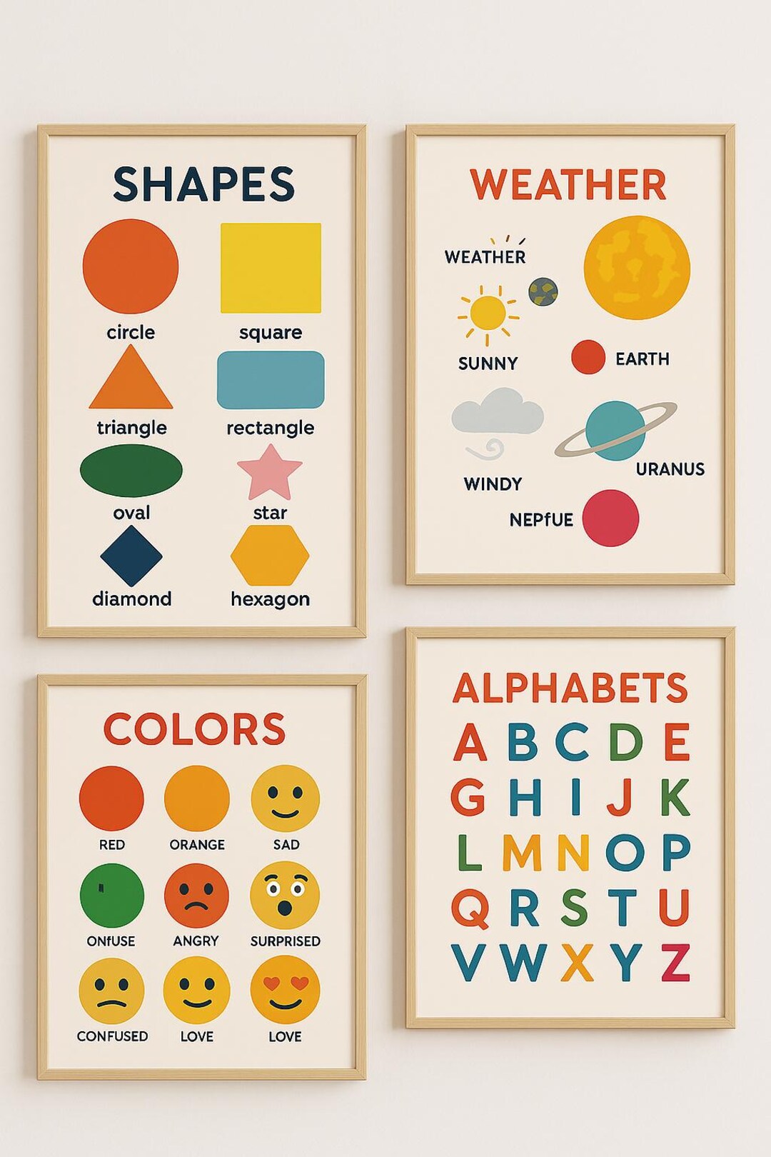 Kids Educational Digital Poster | Basic Colors, the Solar System, Learn ...
