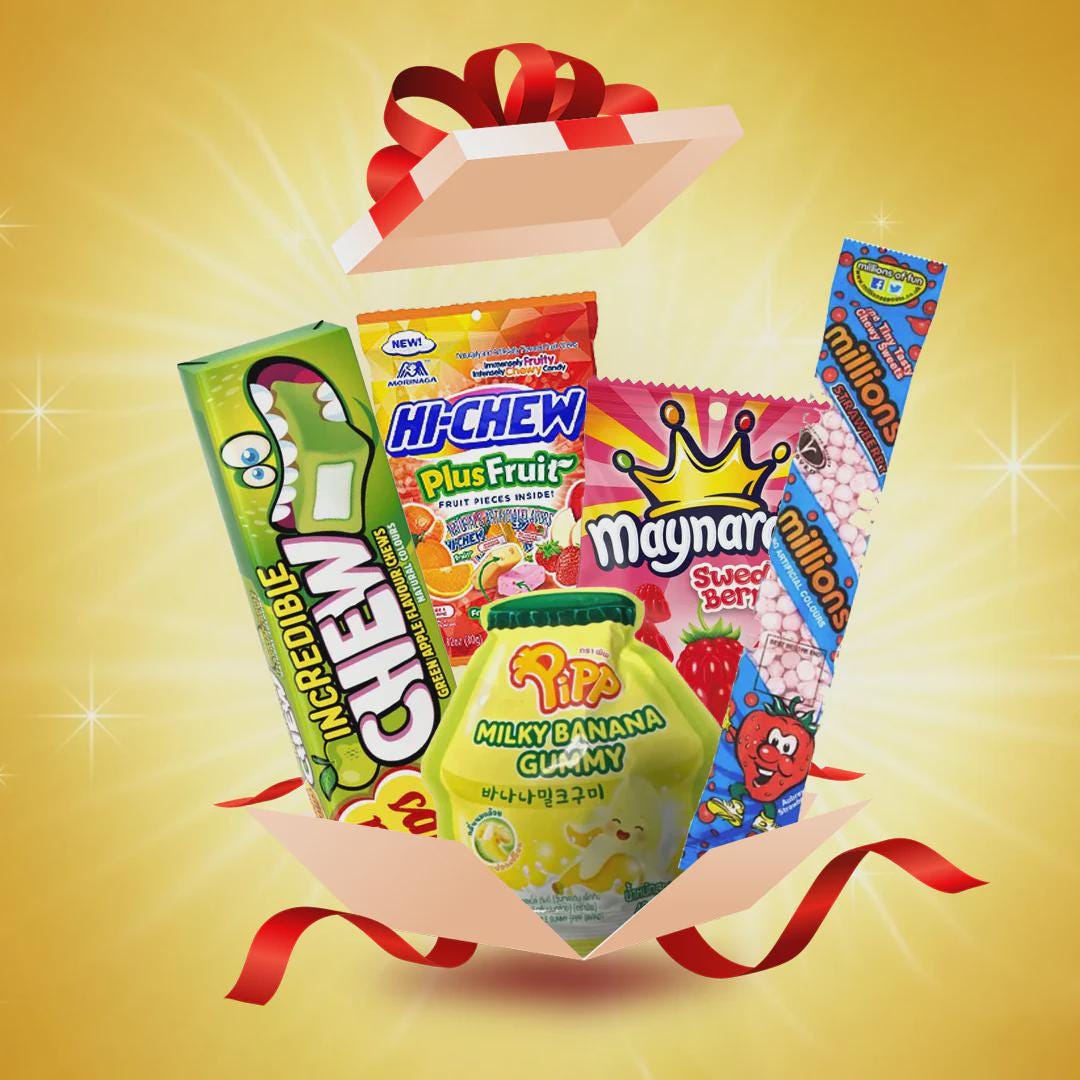 Chewy Candy Snack Box | Gummy Chewy Treats | Mystery Candy Box ...