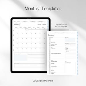 2025 Blue Digital Planner-minimalist Dated Calendar, Goodnotes ...