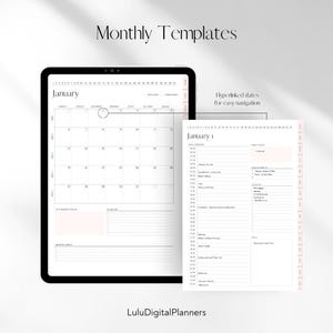 2025 Pink Digital Planner-minimalist Dated Calendar, Goodnotes ...