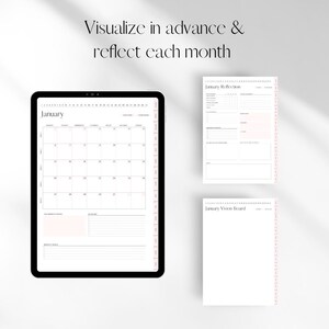 2025 Pink Digital Planner-minimalist Dated Calendar, Goodnotes ...