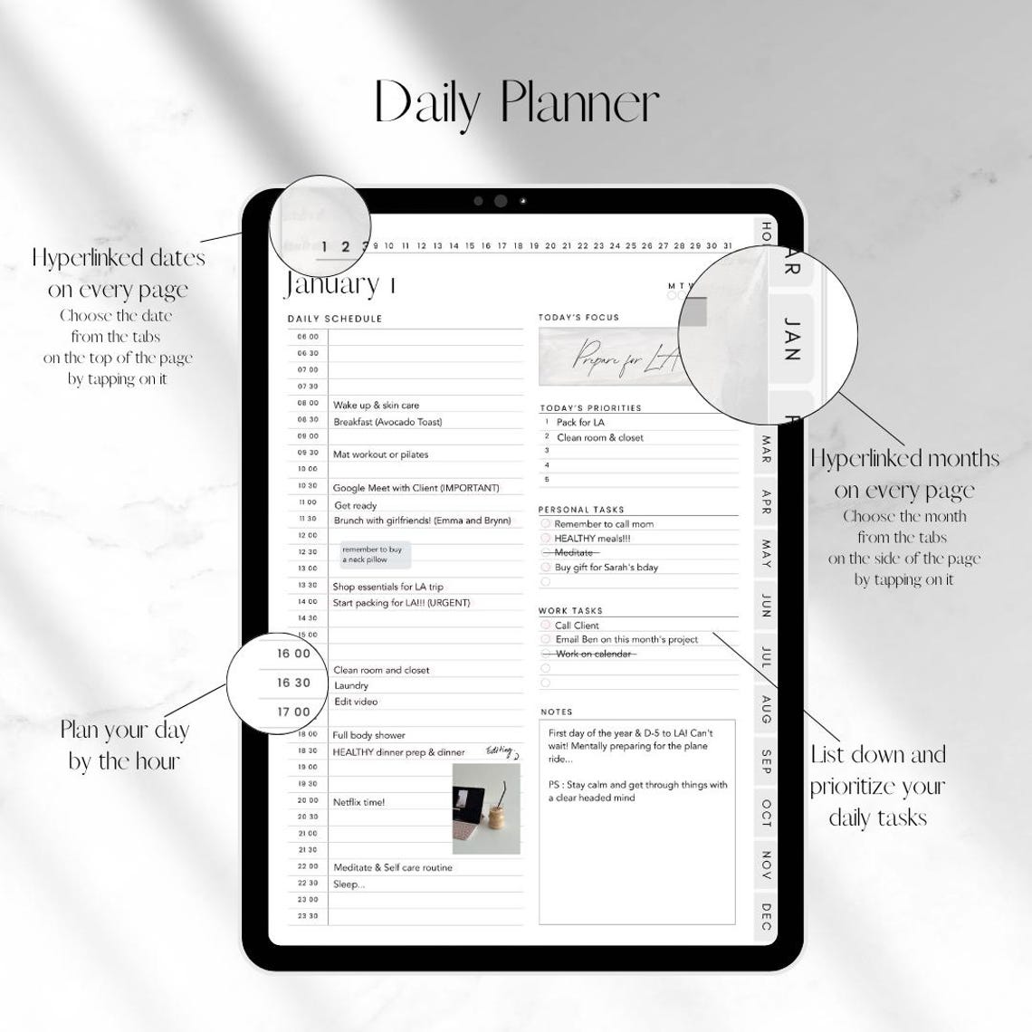 Digital Planner-grunge Distressed Emo Gray Undated Calendar 478 Pages ...