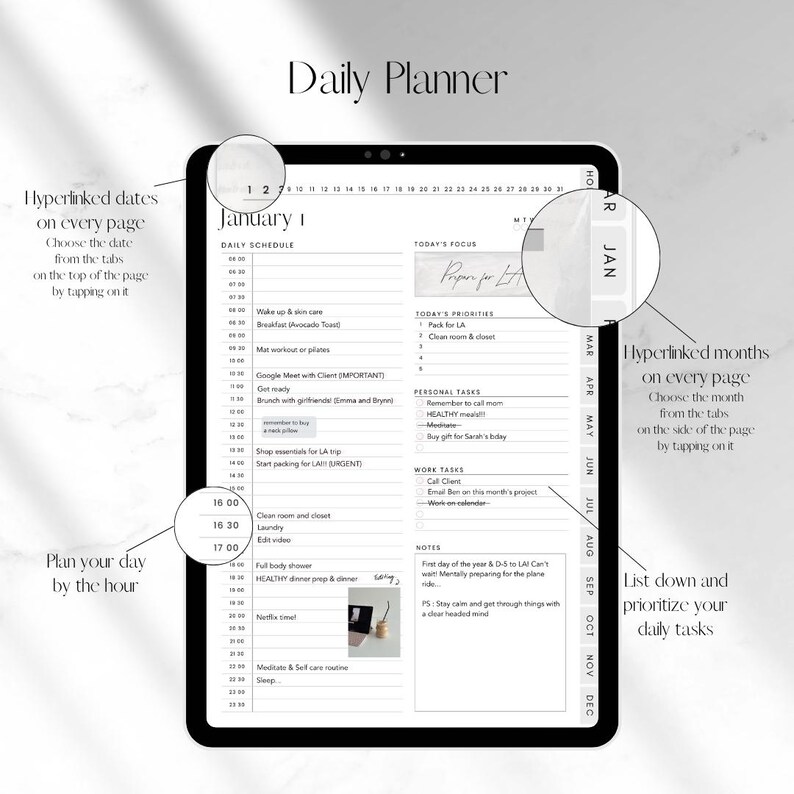 Digital Planner-grunge Distressed Emo Gray Undated Calendar 478 Pages ...