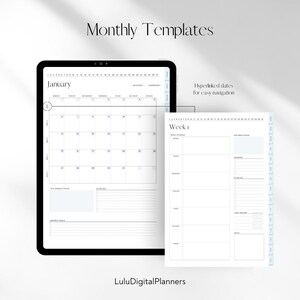 2025 Blue Digital Planner-minimalist Dated Calendar, Goodnotes ...