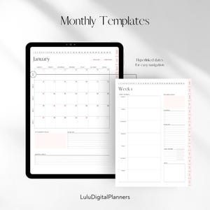 2025 Pink Digital Planner-minimalist Dated Calendar, Goodnotes ...