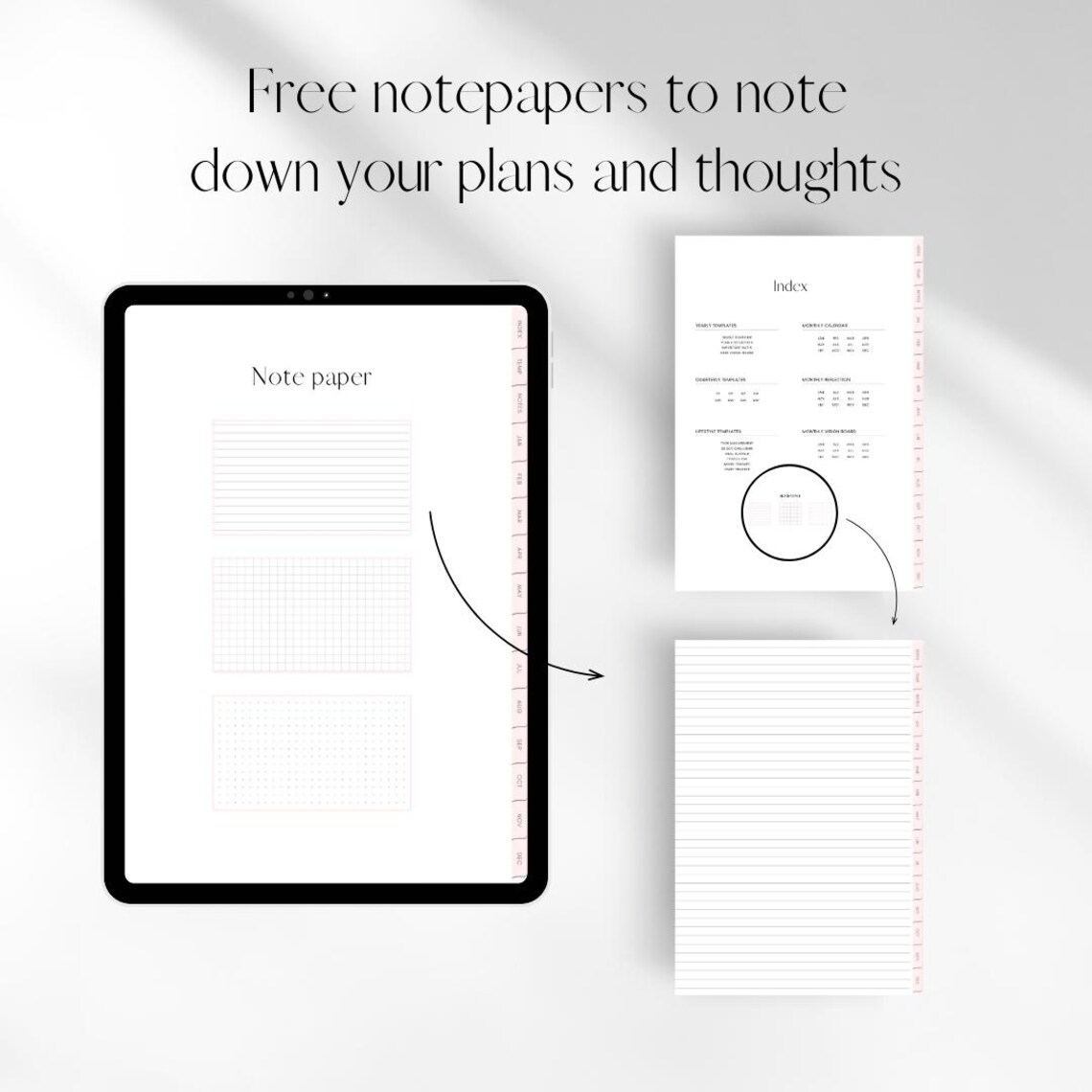 2025 Pink Digital Planner-minimalist Dated Calendar, Goodnotes ...