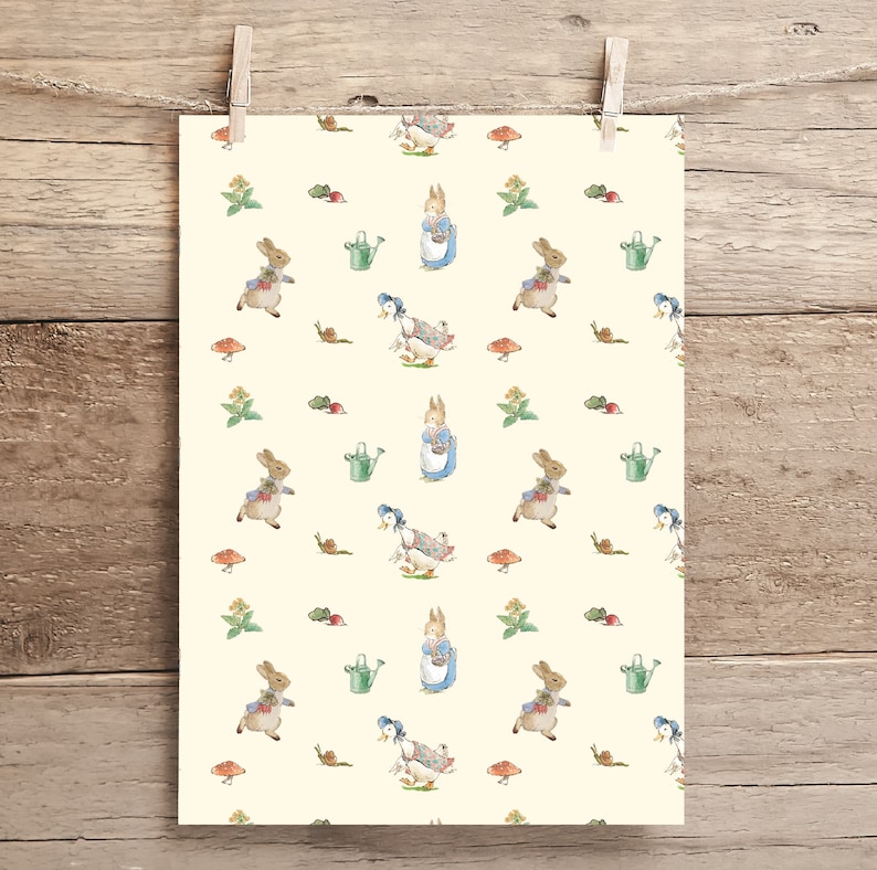Paquete De Papel Digital Peter Rabbit Y Clip Art. 12x12 Hojas 200dpi ...