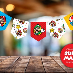 Super Mario Bros. Party Banner, Garland, Instant Download - Etsy