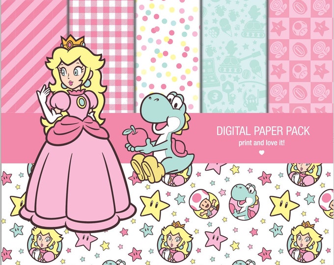 Princess Peach Digital Download Bundle Pack L Princess Peach Party ...