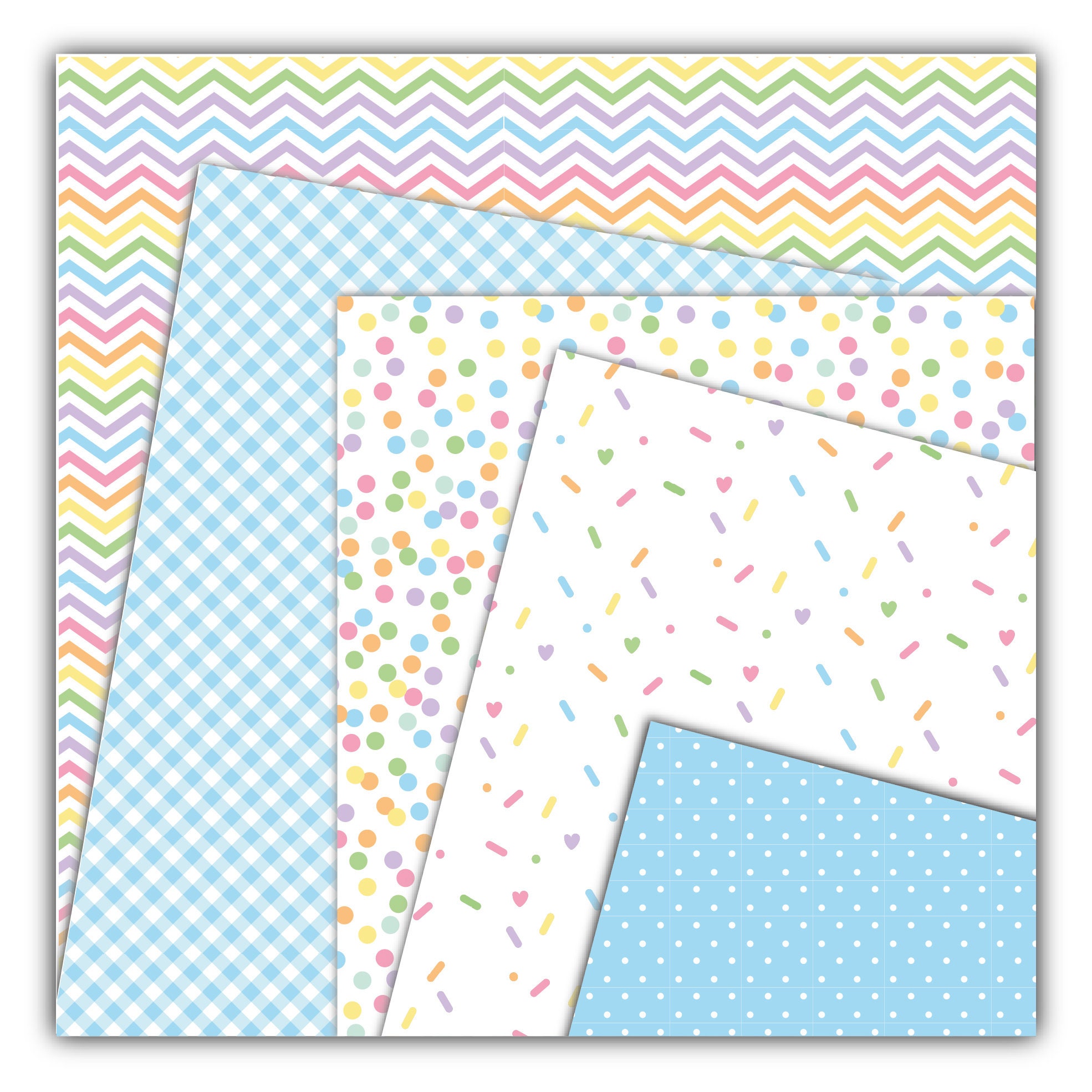 Pastels Digital Paper Pretty Baby Pastels Modern Design Backgrounds, 24 ...