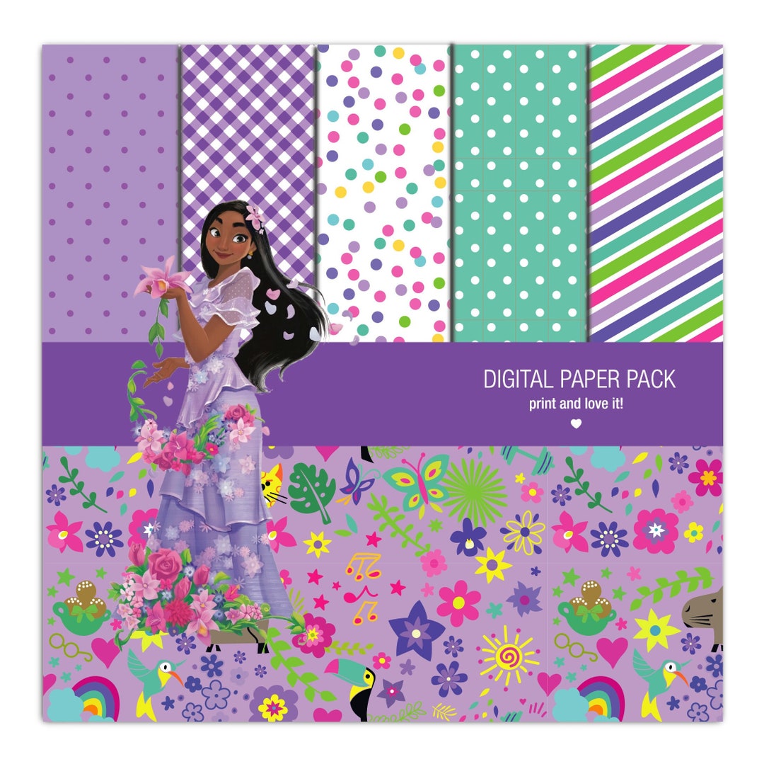 Encanto Isabela Printable Paper Pack, Floral Clipart (digital Files) - Etsy