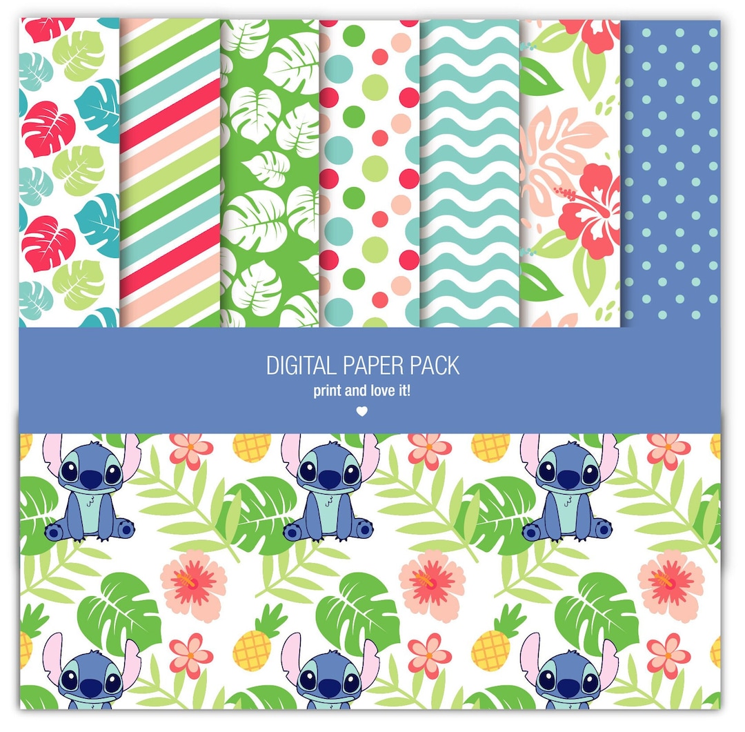 Lilo & Stich Printable Paper Pack Digital Files - Etsy