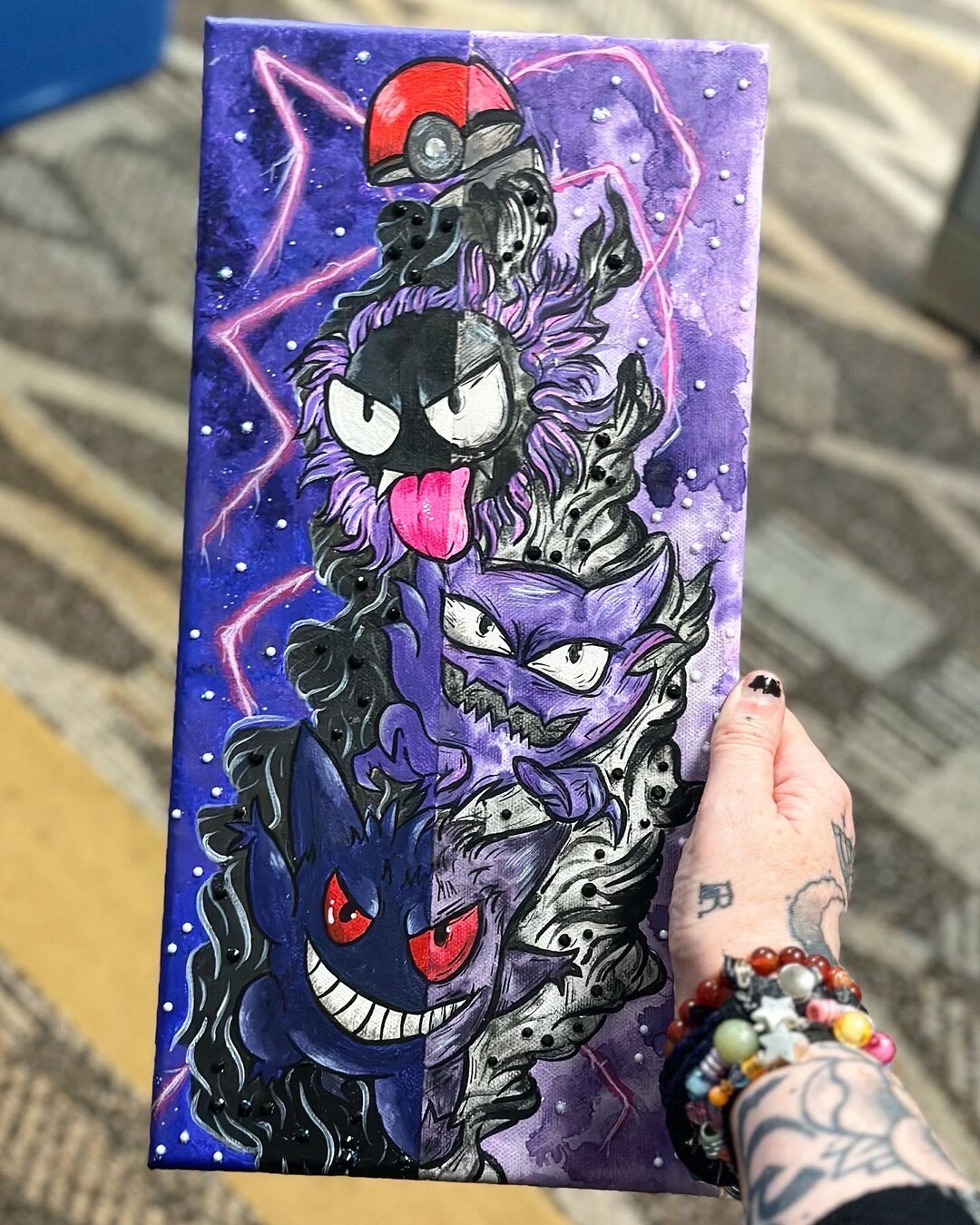 GENGAR Pokémon Painting Mixed Media - Etsy