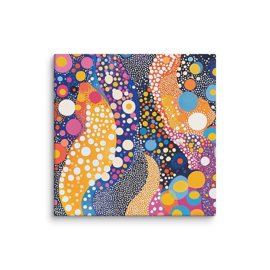 Colorful Dots Patterned Art Playful Print Bold Art Vibrant Colors ...