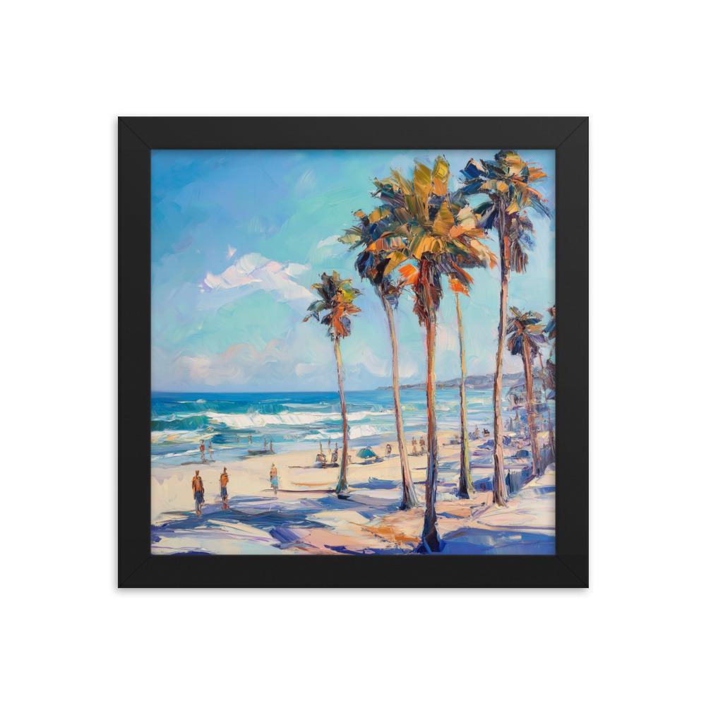 Palm Tree Art Tropical Palm Painting Framed Palm Print Beach Palm Decor ...