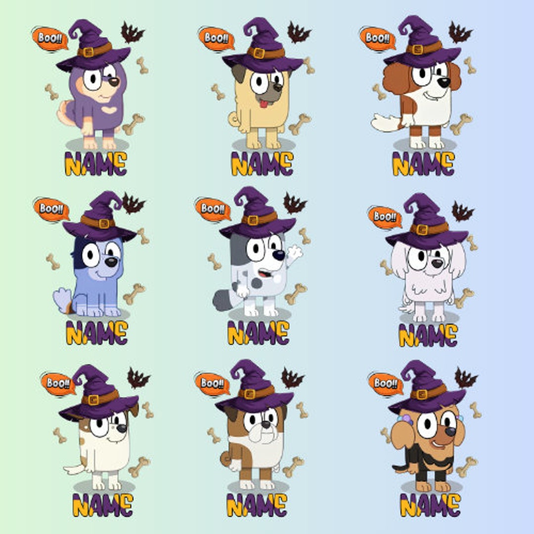 Bluey Halloween Png, Bluey Horror Character Png, Bluey Characters Png ...