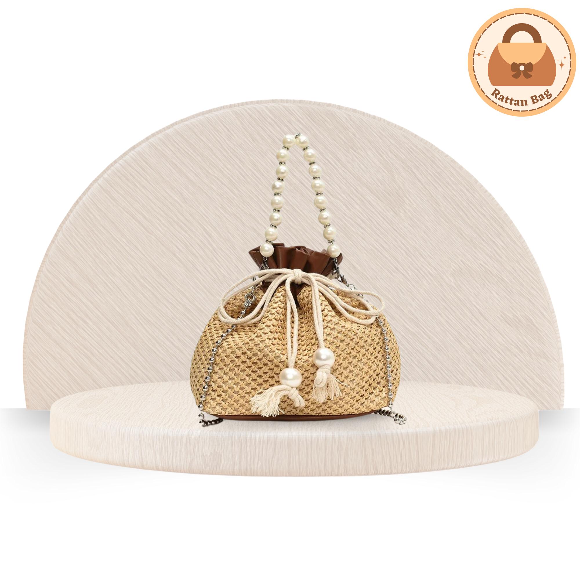 Drawstring Straw Crochet Bucket Bag - Etsy