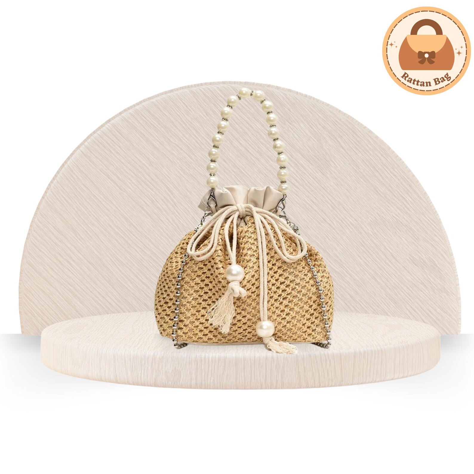 Drawstring Straw Crochet Bucket Bag - Etsy