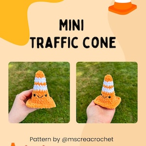 Crochet Pattern: Mini Traffic Cone, PDF, Amigurumi (english and French ...