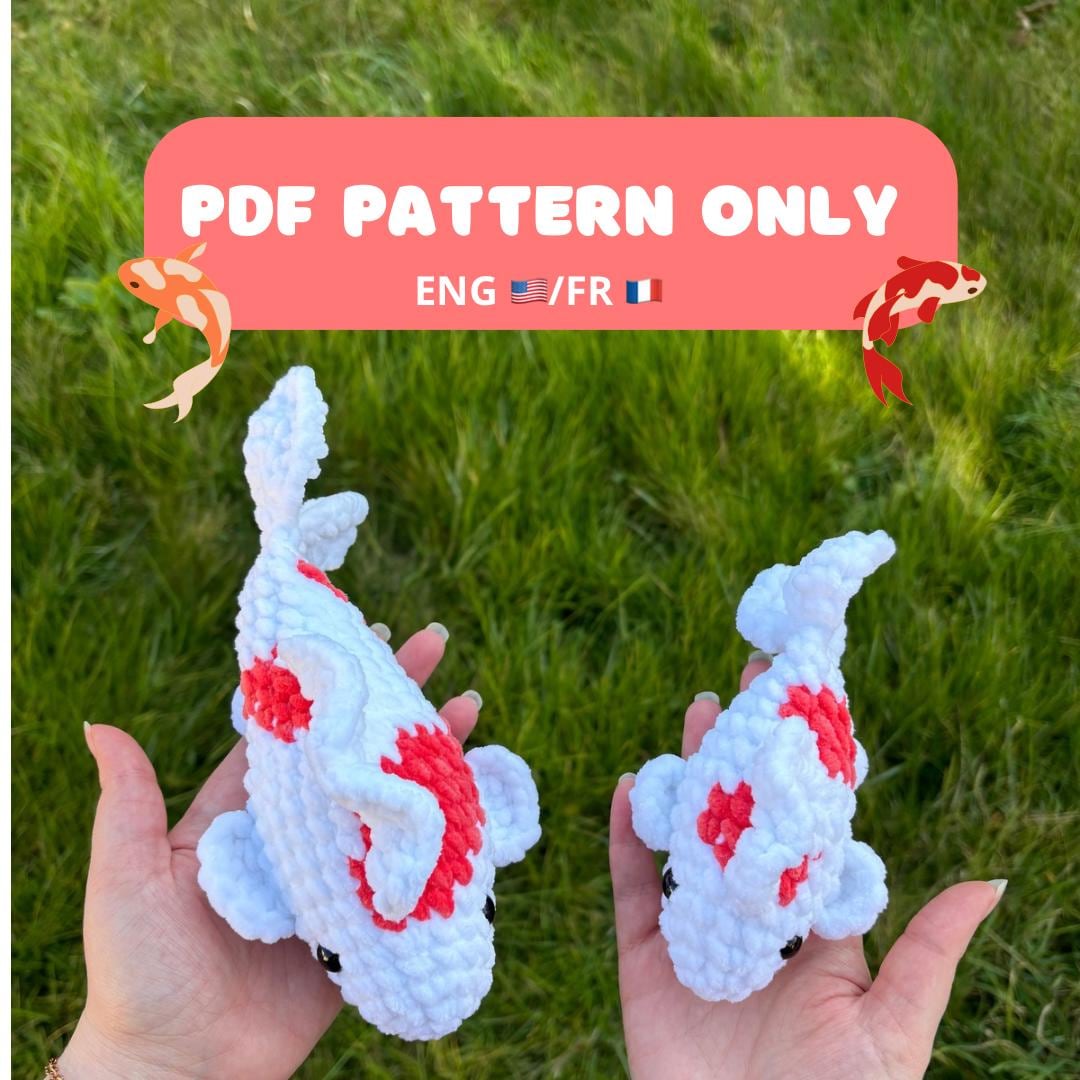 Crochet Pattern 2 in 1: Koi Fish and Mini Koi Fish, PDF, Amigurumi, Koi ...