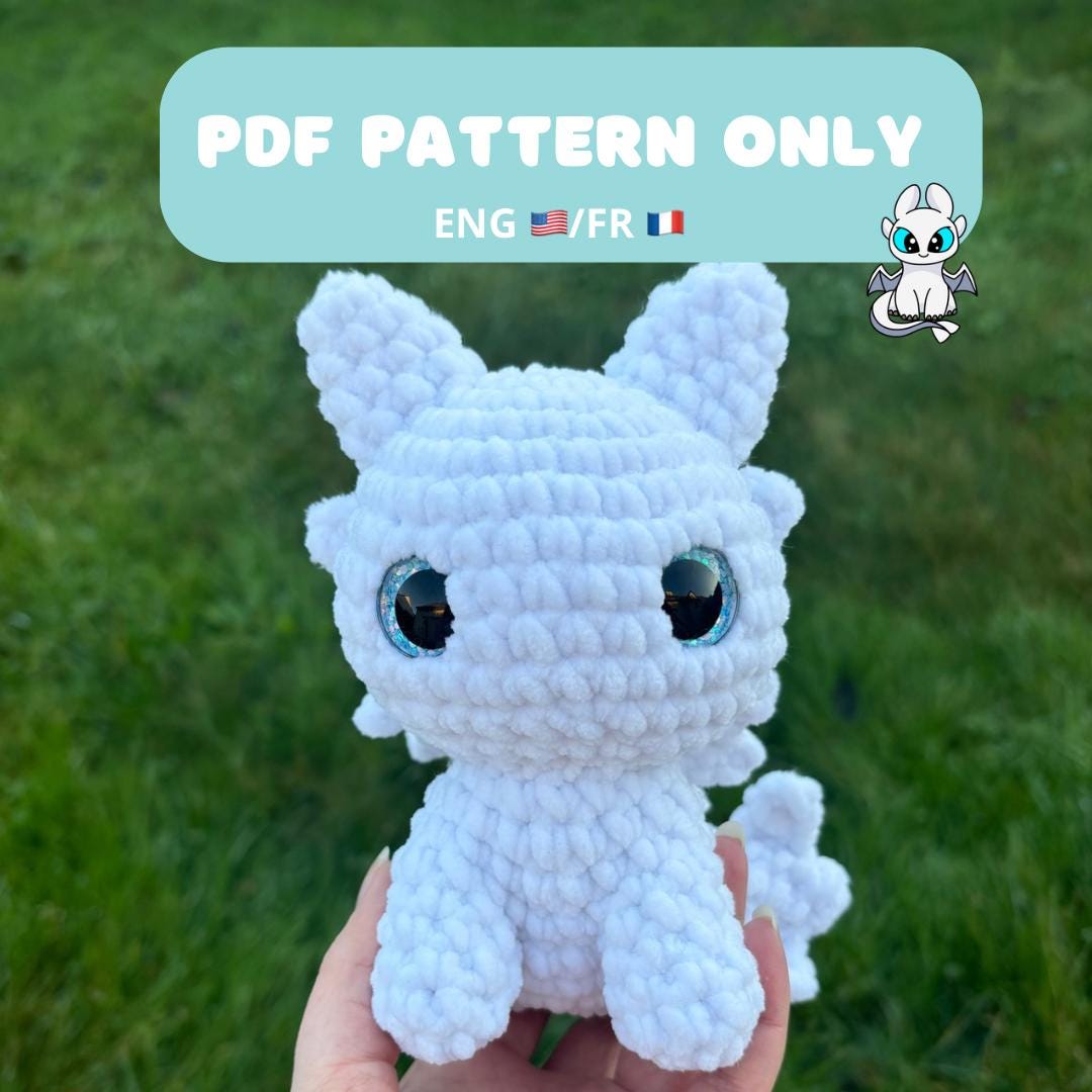 Crochet Pattern: Light Fury, PDF, Amigurumi, Fury éclair (english and ...