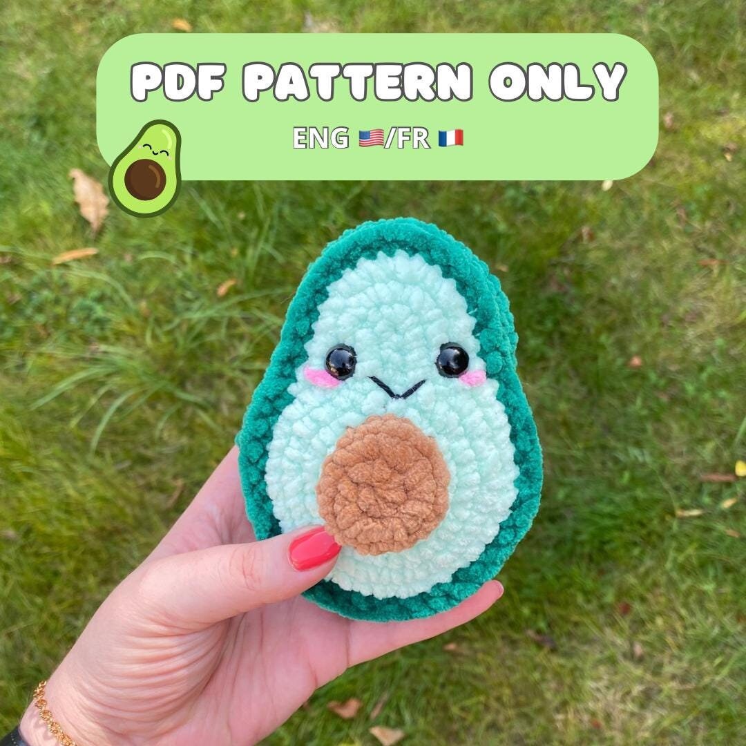 Crochet Pattern: Avocado, PDF, Amigurumi (english and French Version ...