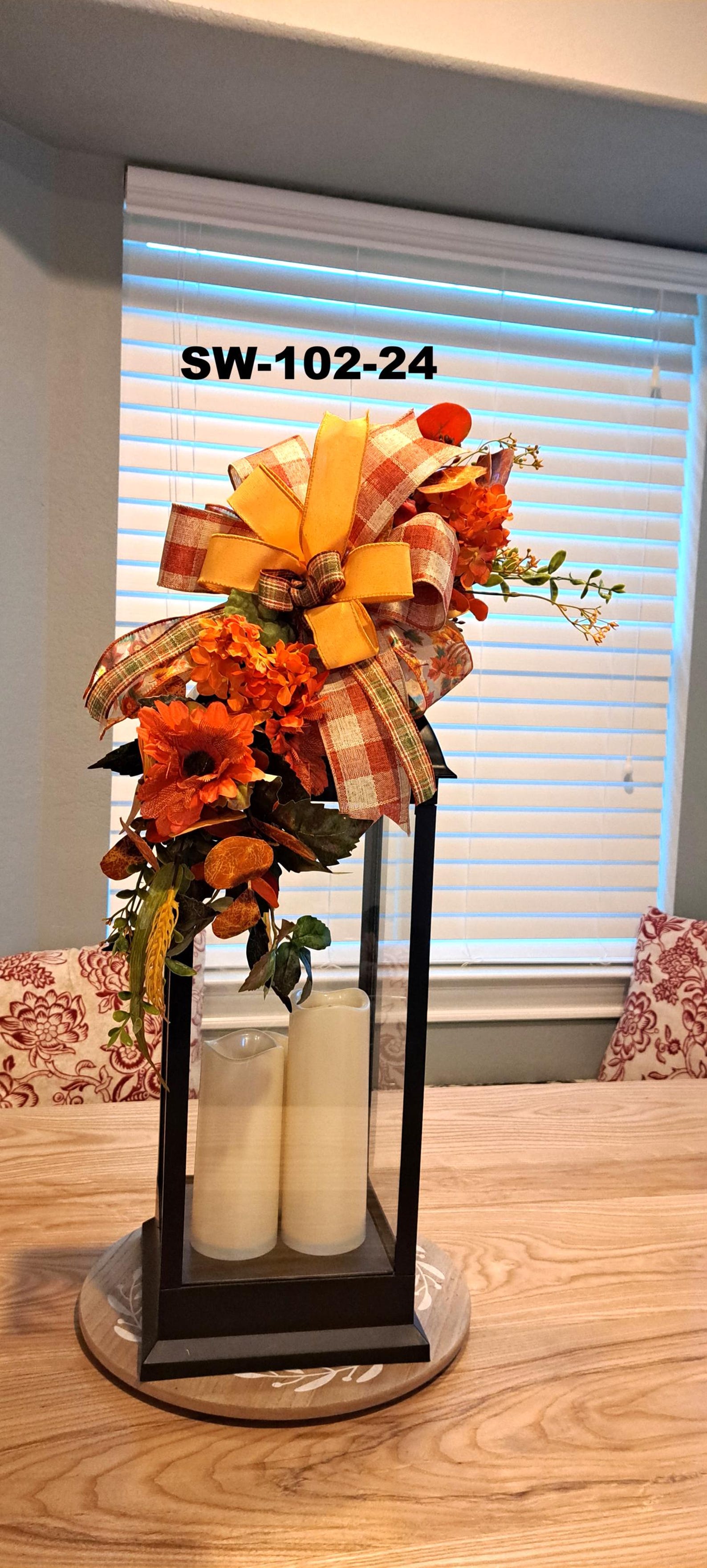 Fall Lantern Swag Fall Bow Fall Decor - Etsy