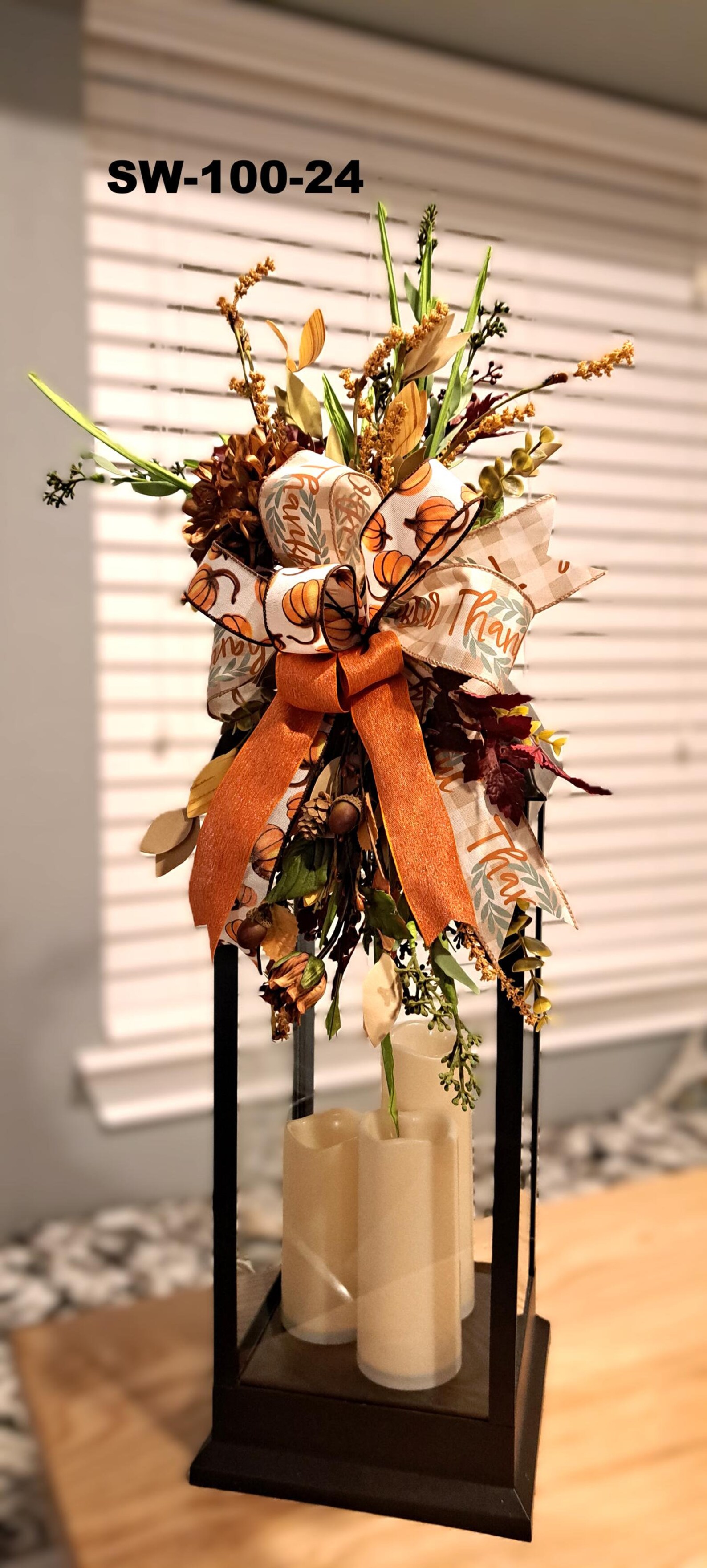 Fall Lantern Swag Fall Bow Fall Decor - Etsy