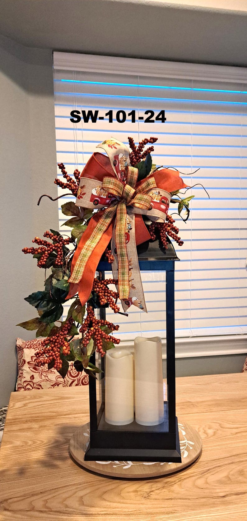 Fall Lantern Swag Fall Bow Fall Decor - Etsy