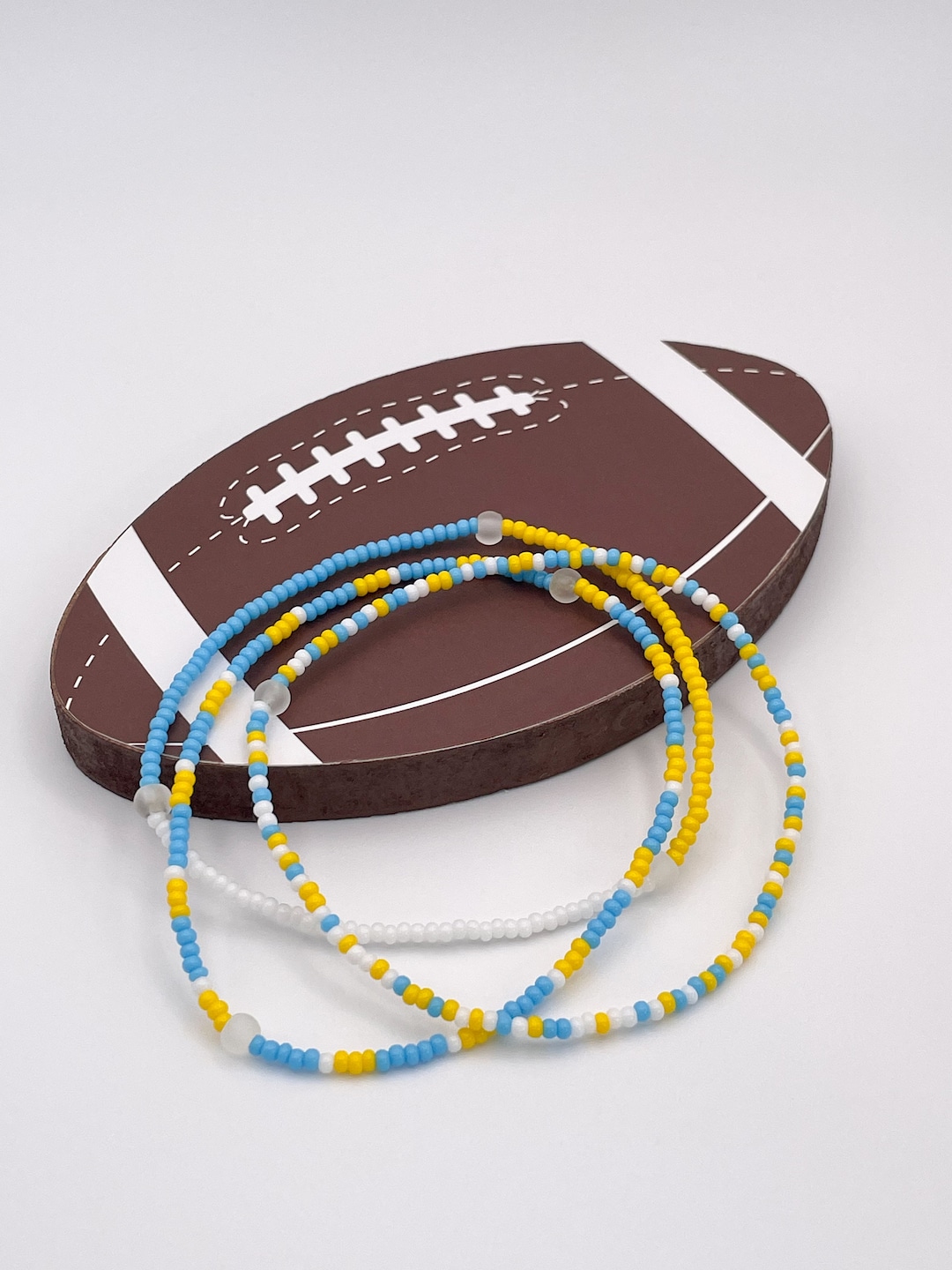 Los Angeles Chargers Seed Bead Bracelets | Handmade NFL Jewelry, Boho ...