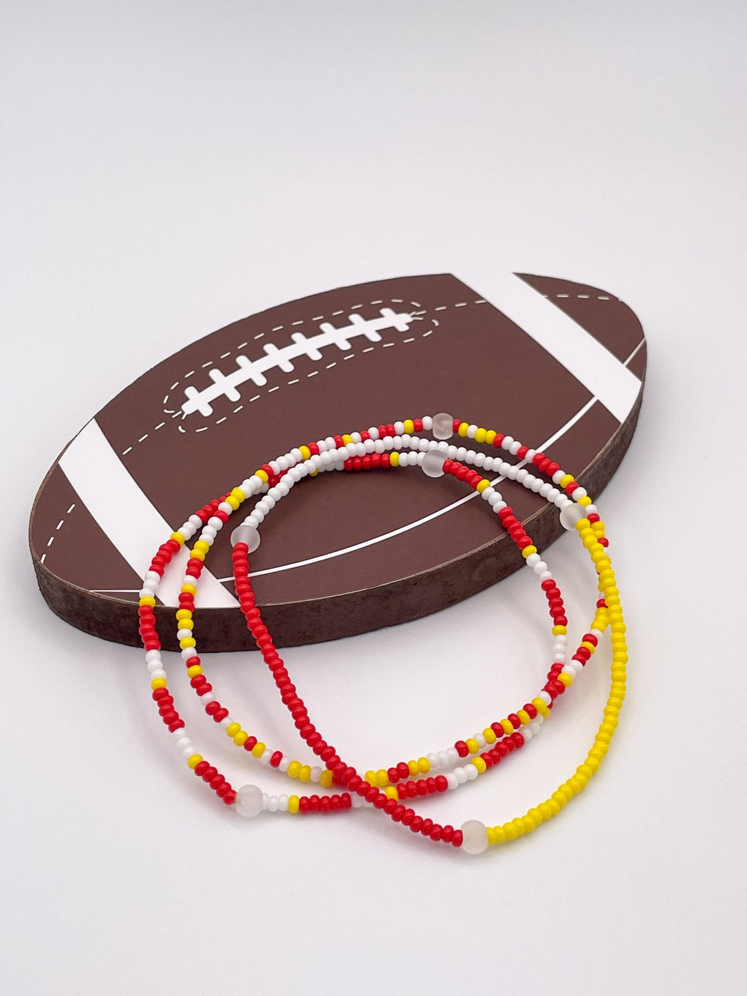 Kansas City Chiefs Seed Bead Bracelets | Handmade NFL Jewelry, Boho ...