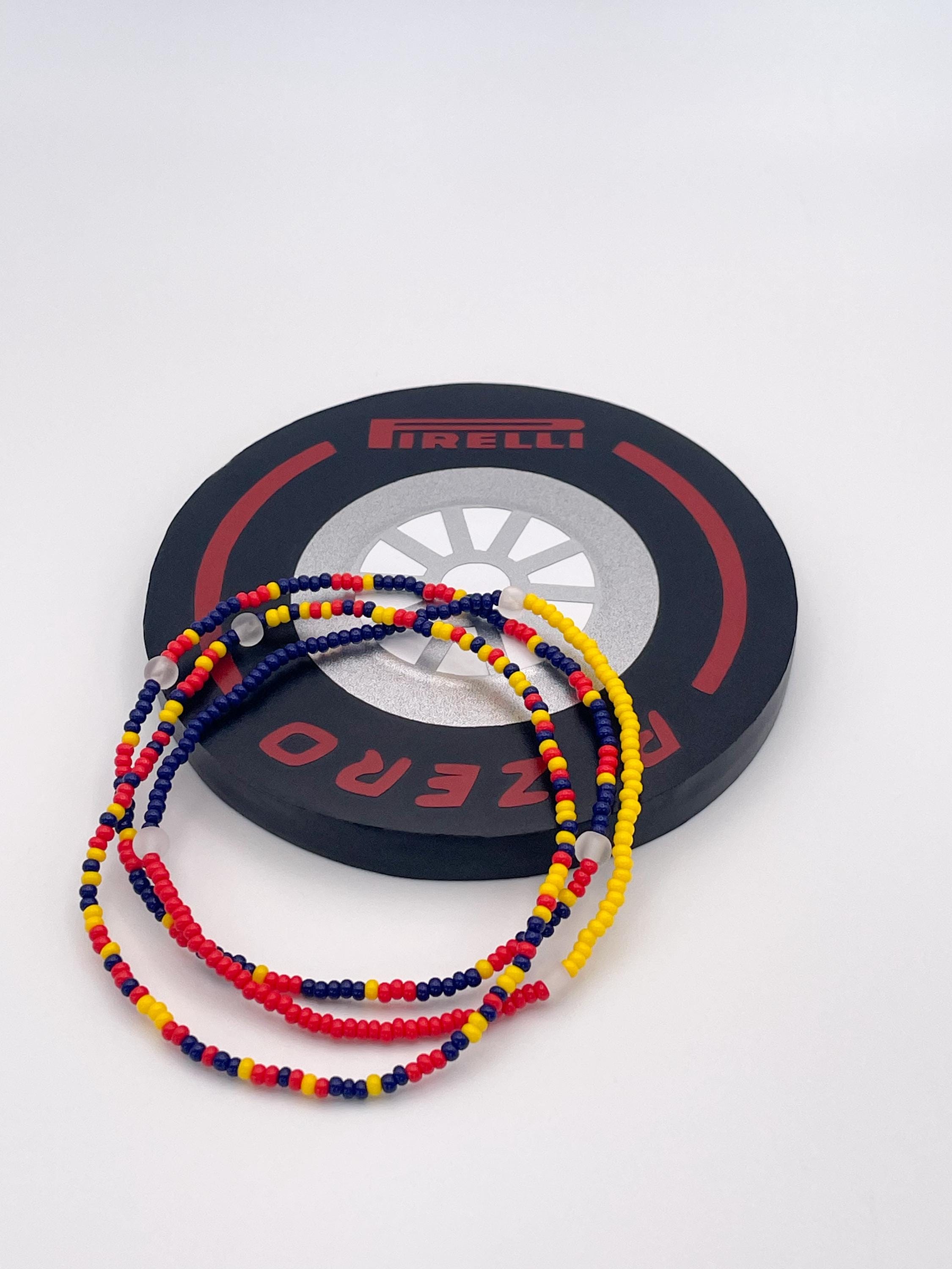 Red Bull Racing Seed Bead Bracelets | Handmade F1 Jewelry, Boho ...