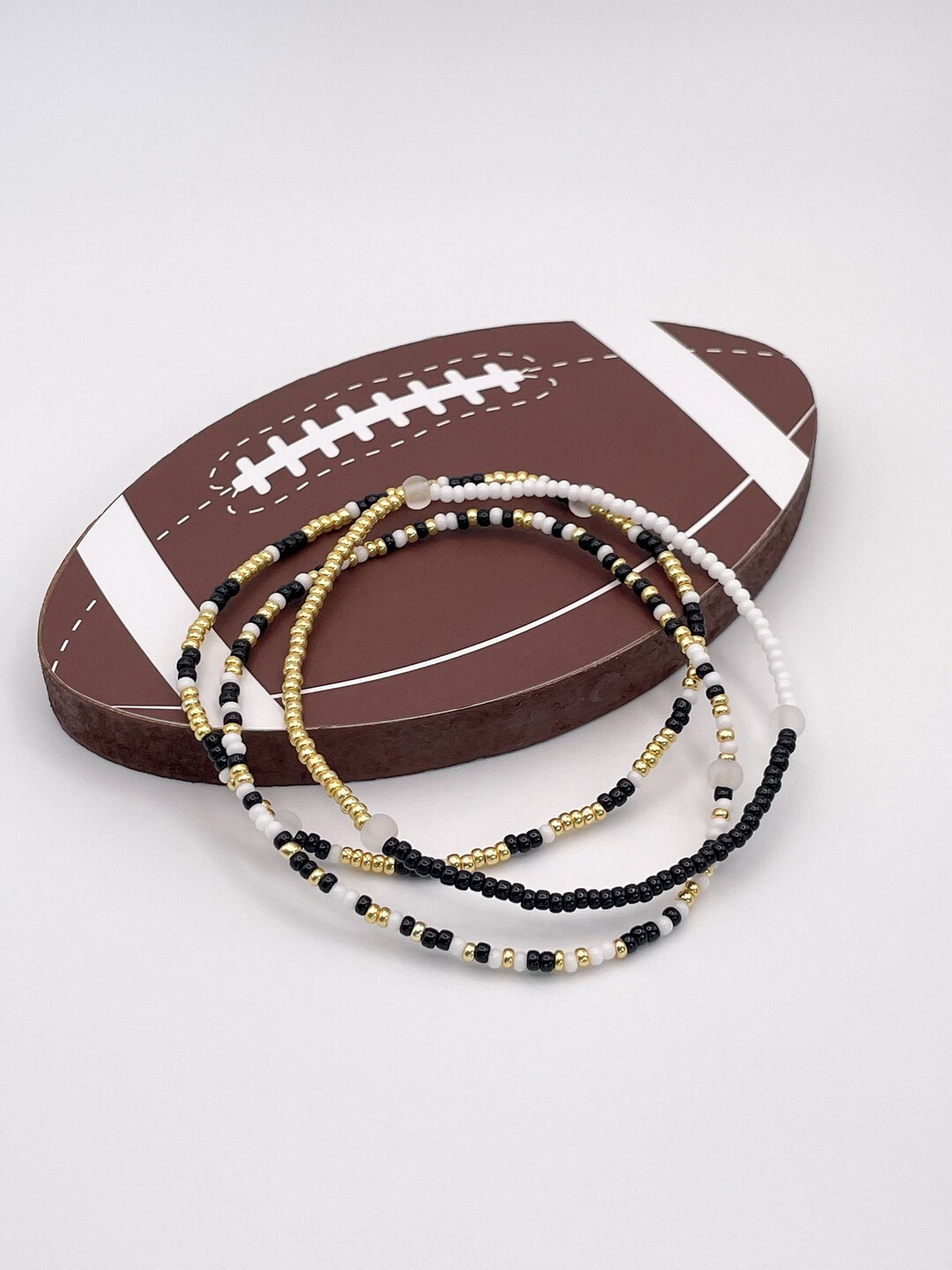New Orleans Saints Seed Bead Bracelet Handmade NFL Jewelry, Boho ...