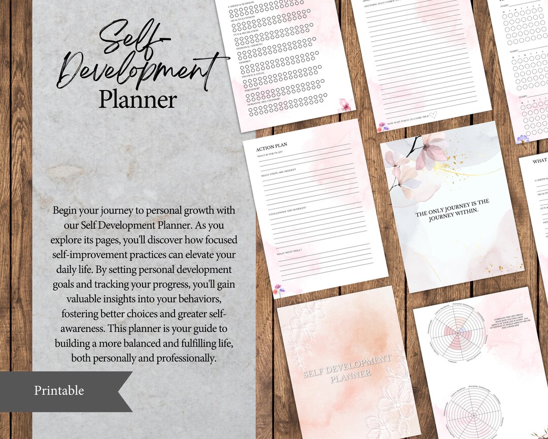 Self Development Journal | Personal Growth Life Planner | Printable ...