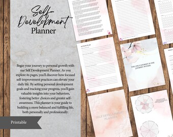 Printable Self Development Planner: Goal Setting, Habit Tracker (PDF ...