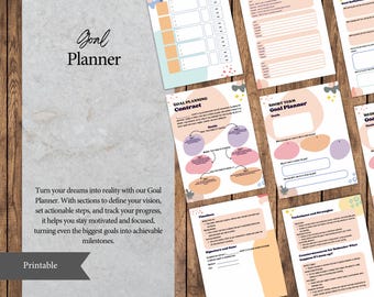 Printable Goal Planner Bundle, Daily, Weekly, Monthly, Quarterly ...