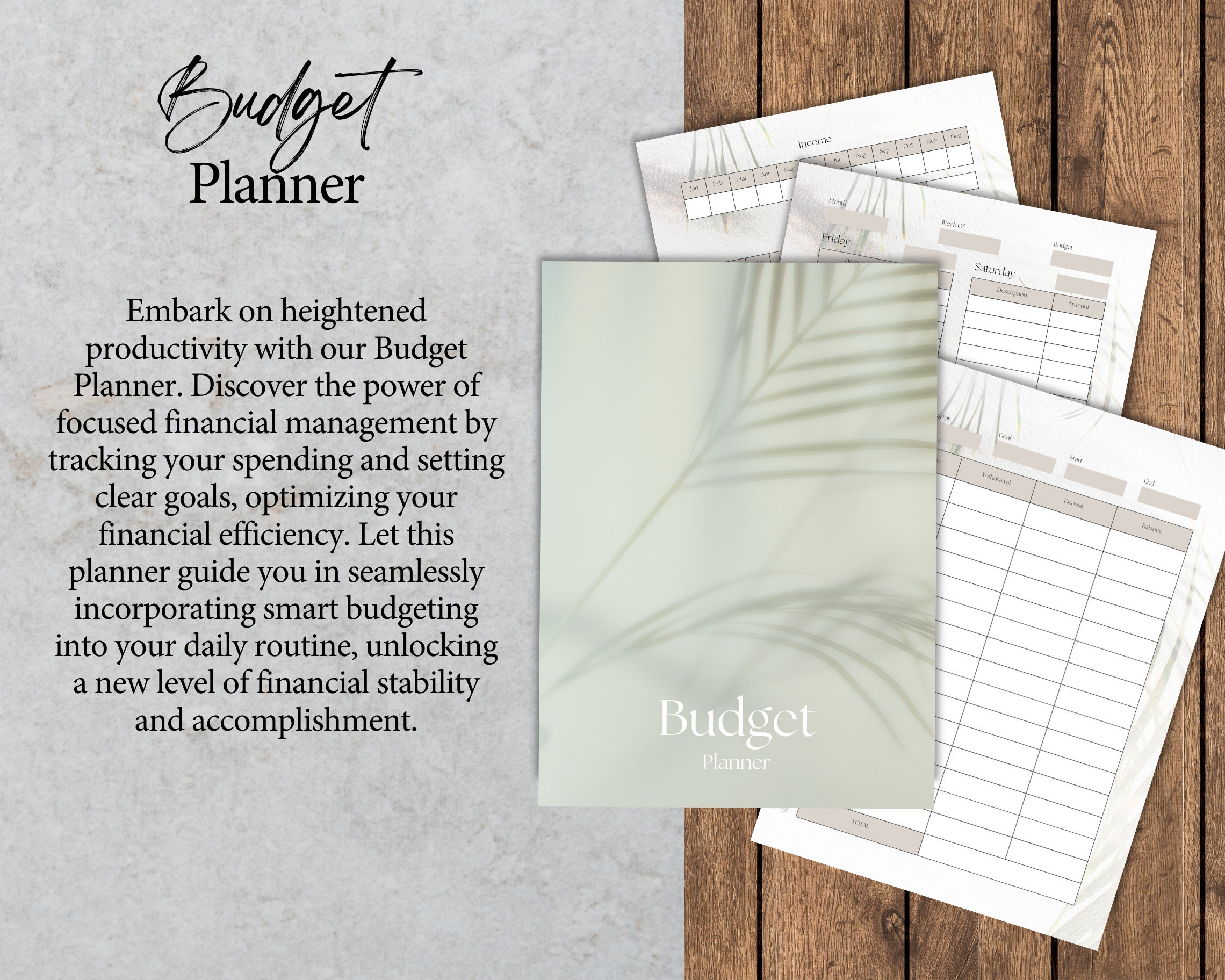 Printable Budget Planner: Financial Tracker Bundle (PDF) - Etsy