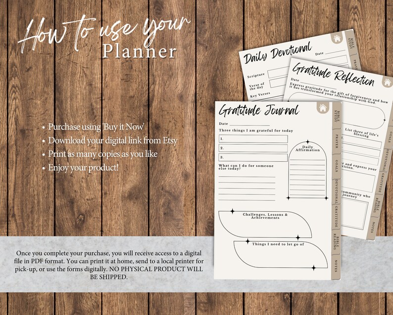 Prayer Journal Printable Bible Study Guide Faith Based Planner Prayer ...
