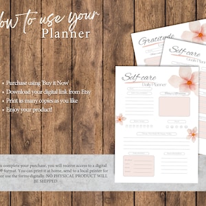 Self-care Planner Printable: Wellness Journal, Mood Tracker (PDF) - Etsy