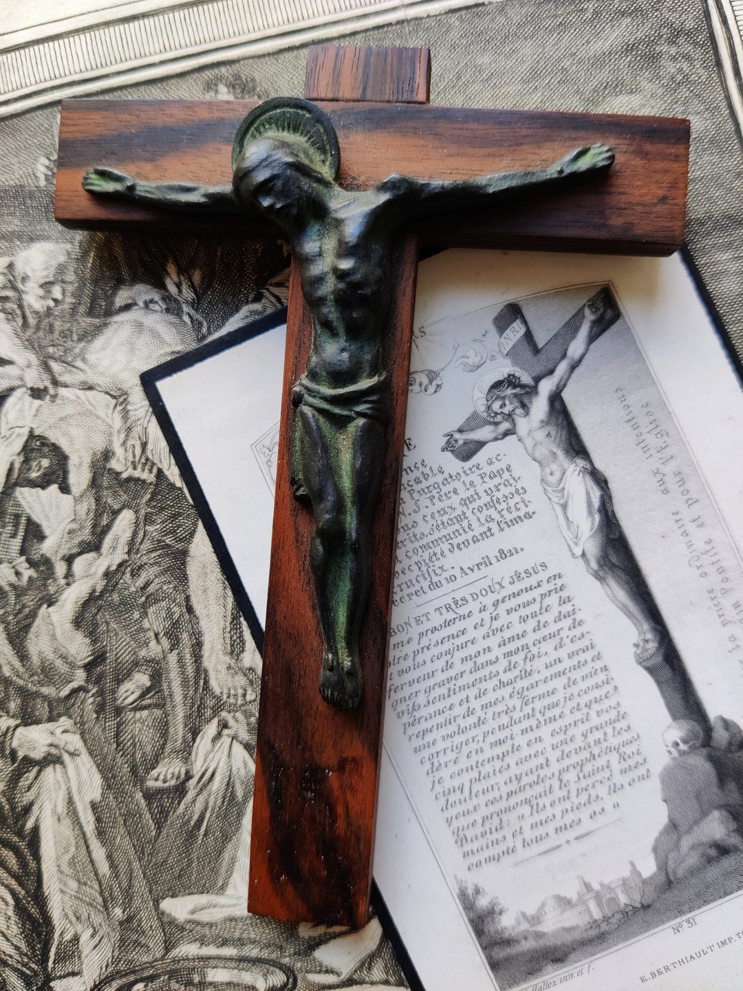 Vintage Crucifix 1970s - Etsy