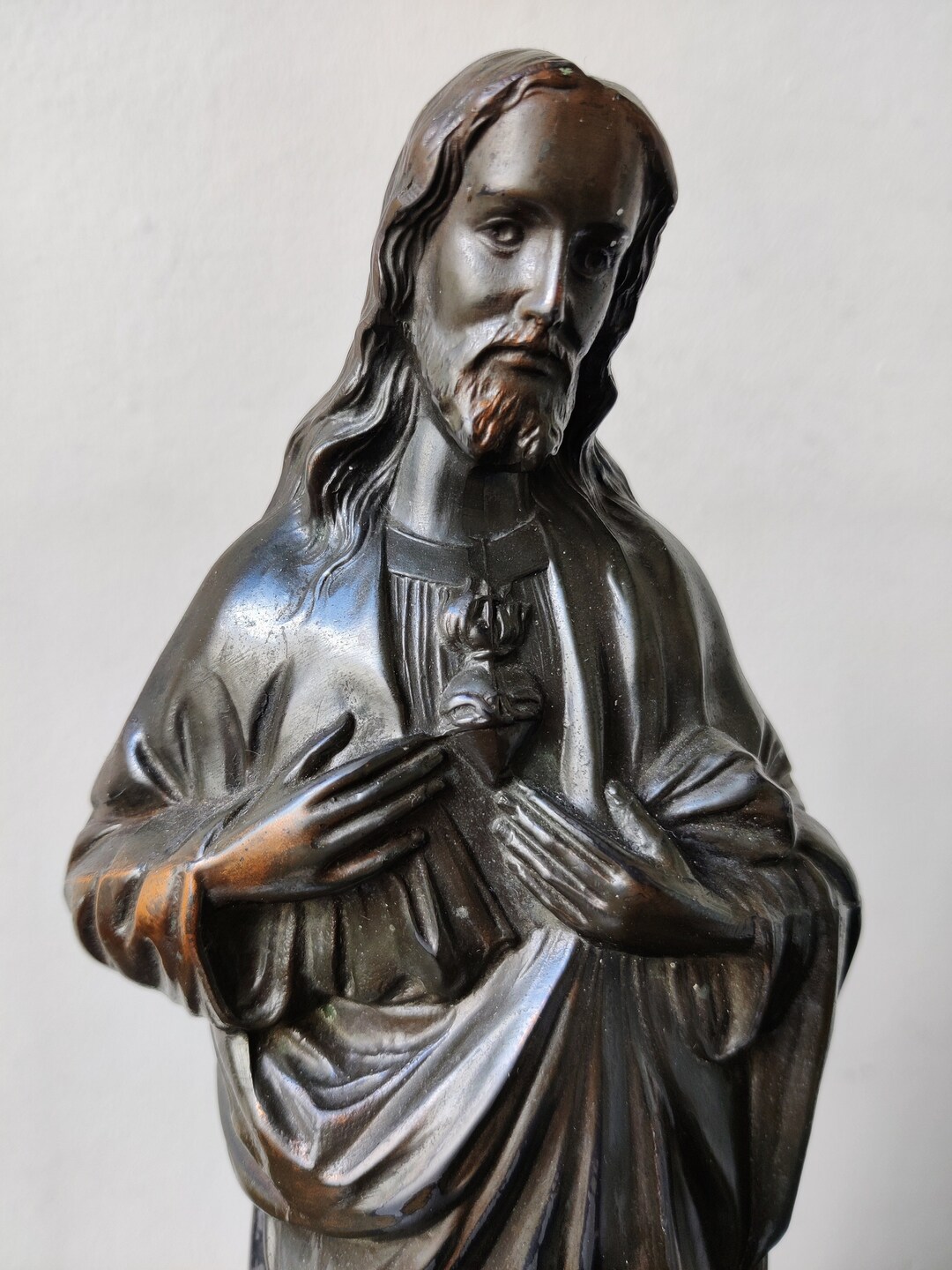 Sacred Heart - Stunning Antique Religious Statue - 1900s - Etsy