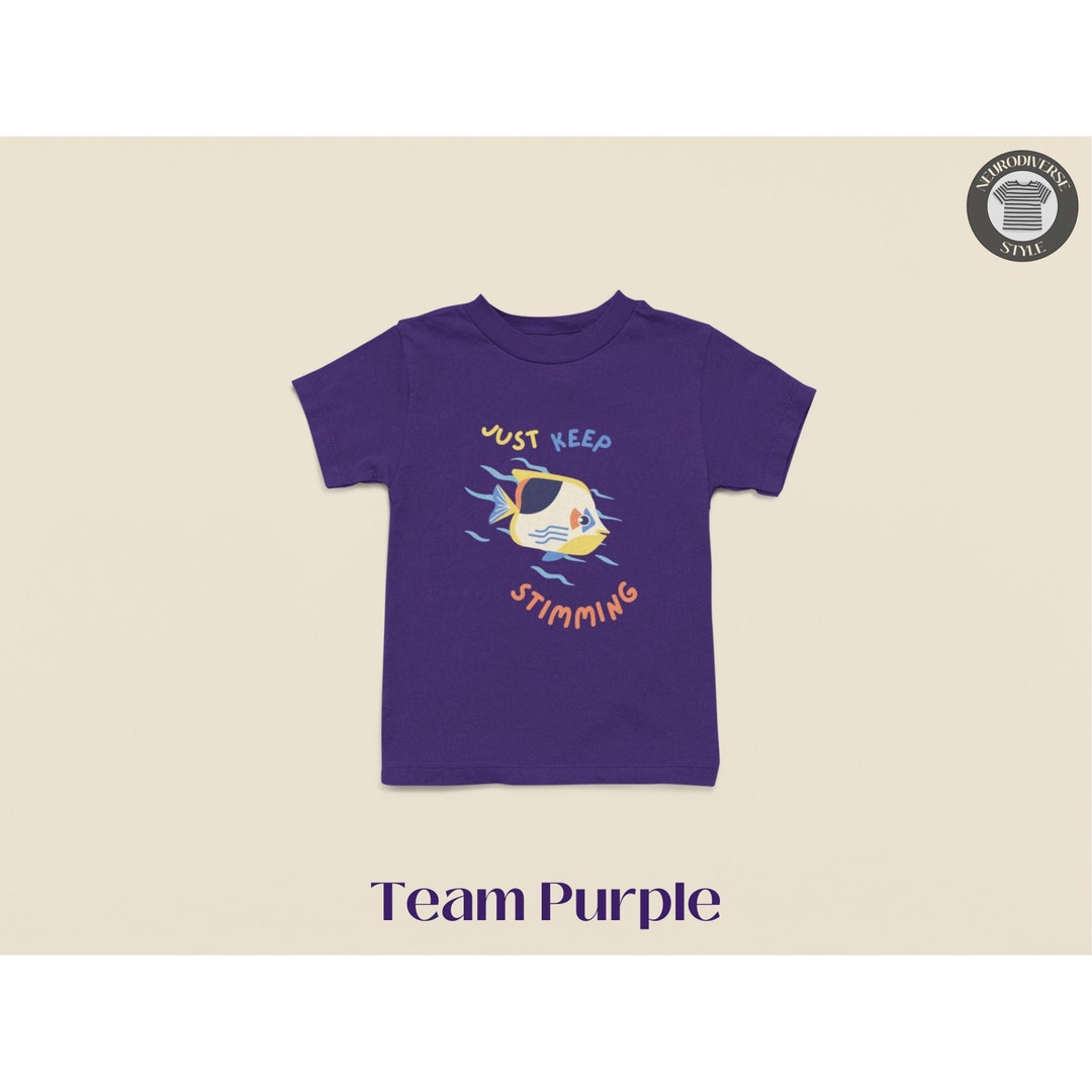 Stimming Autism Fish Graphic Kids 'just Keep Stimming' Tee Autism ...