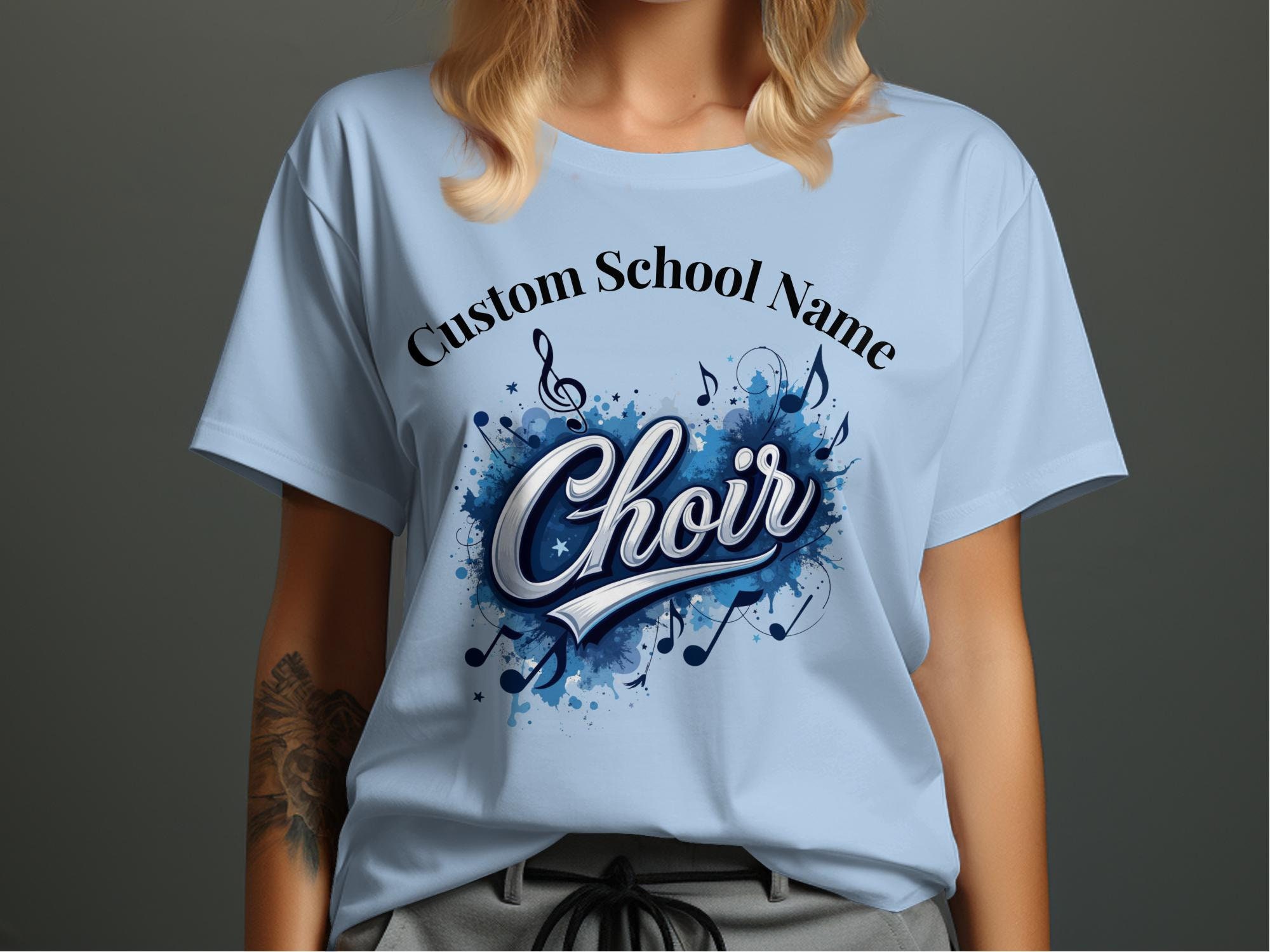 Custom School Name Choir Shirt, High School Choir T-shirt, Personalized ...