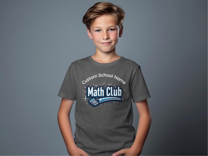 Customizable Math Club T Shirt for School Groups Custom School Name Add ...