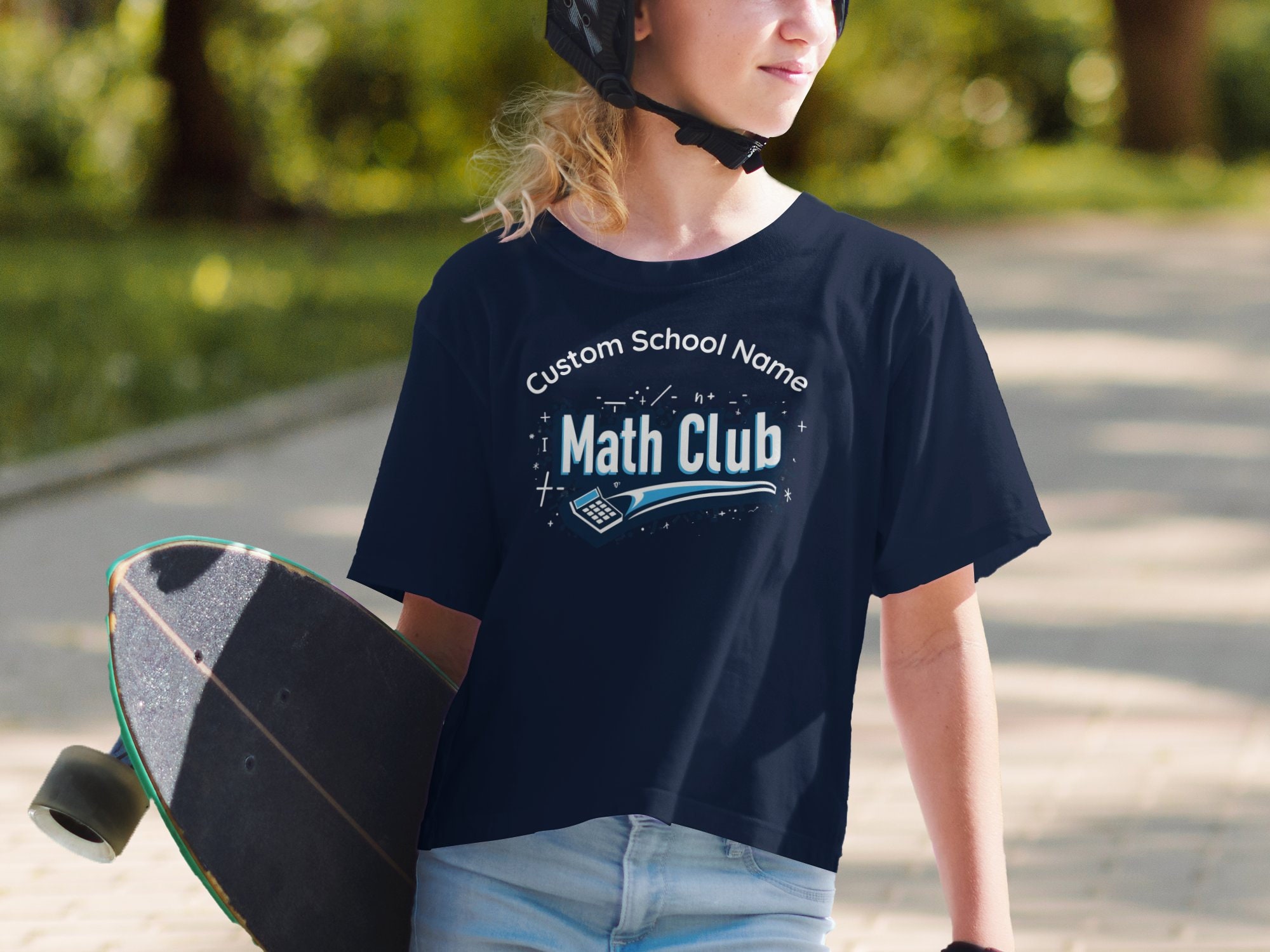 Customizable Math Club T Shirt for School Groups Custom School Name Add ...